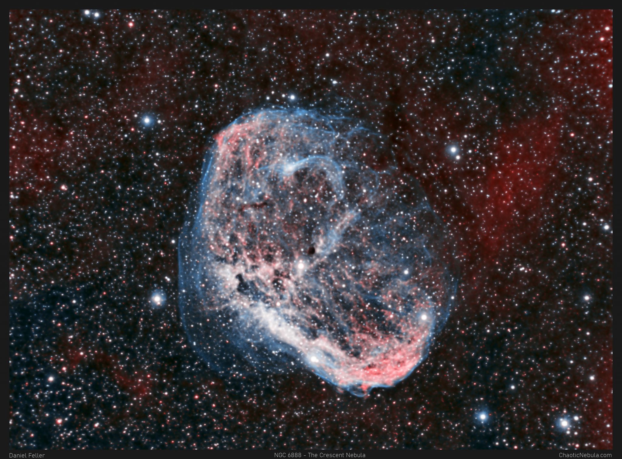 NGC 6888: The Crescent Nebula in Cygnus