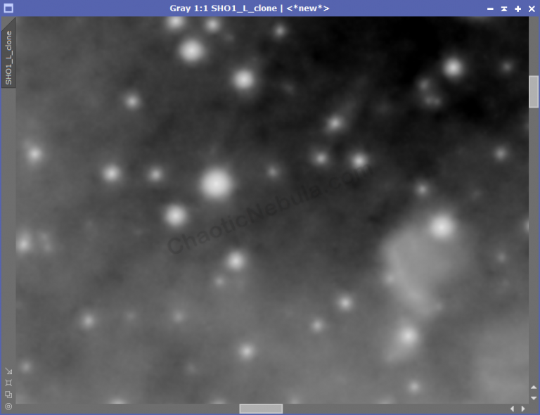PixInsight Sharpening with Unsharp Mask and Multiscale Linear Transform - Chaotic Nebula