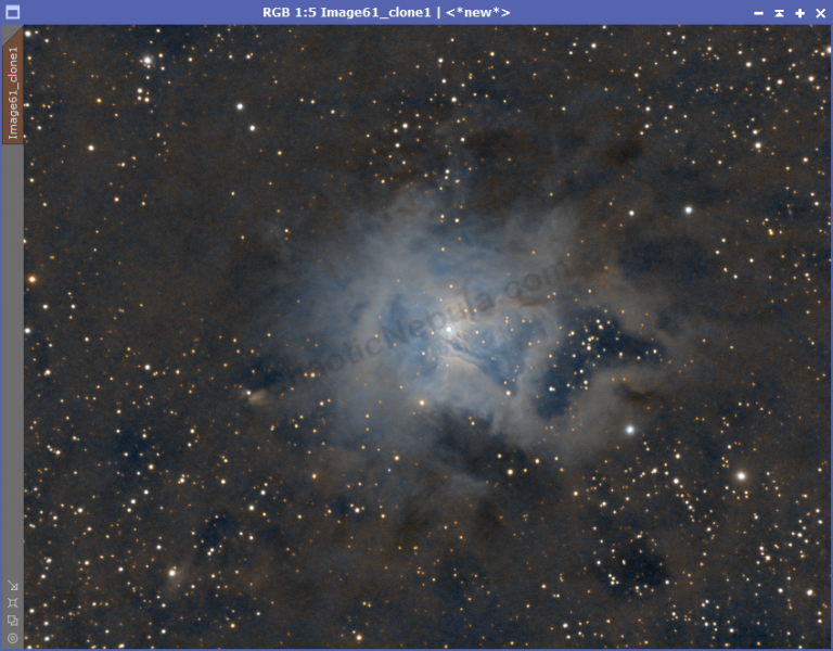 PixInsight Sharpening with Unsharp Mask and Multiscale Linear Transform - Chaotic Nebula