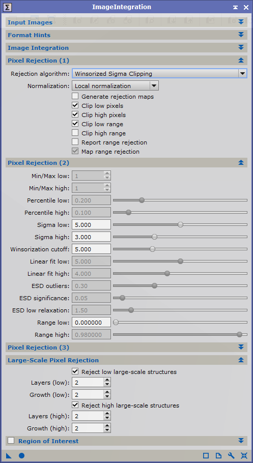 PixInsight Image Integration - Chaotic Nebula