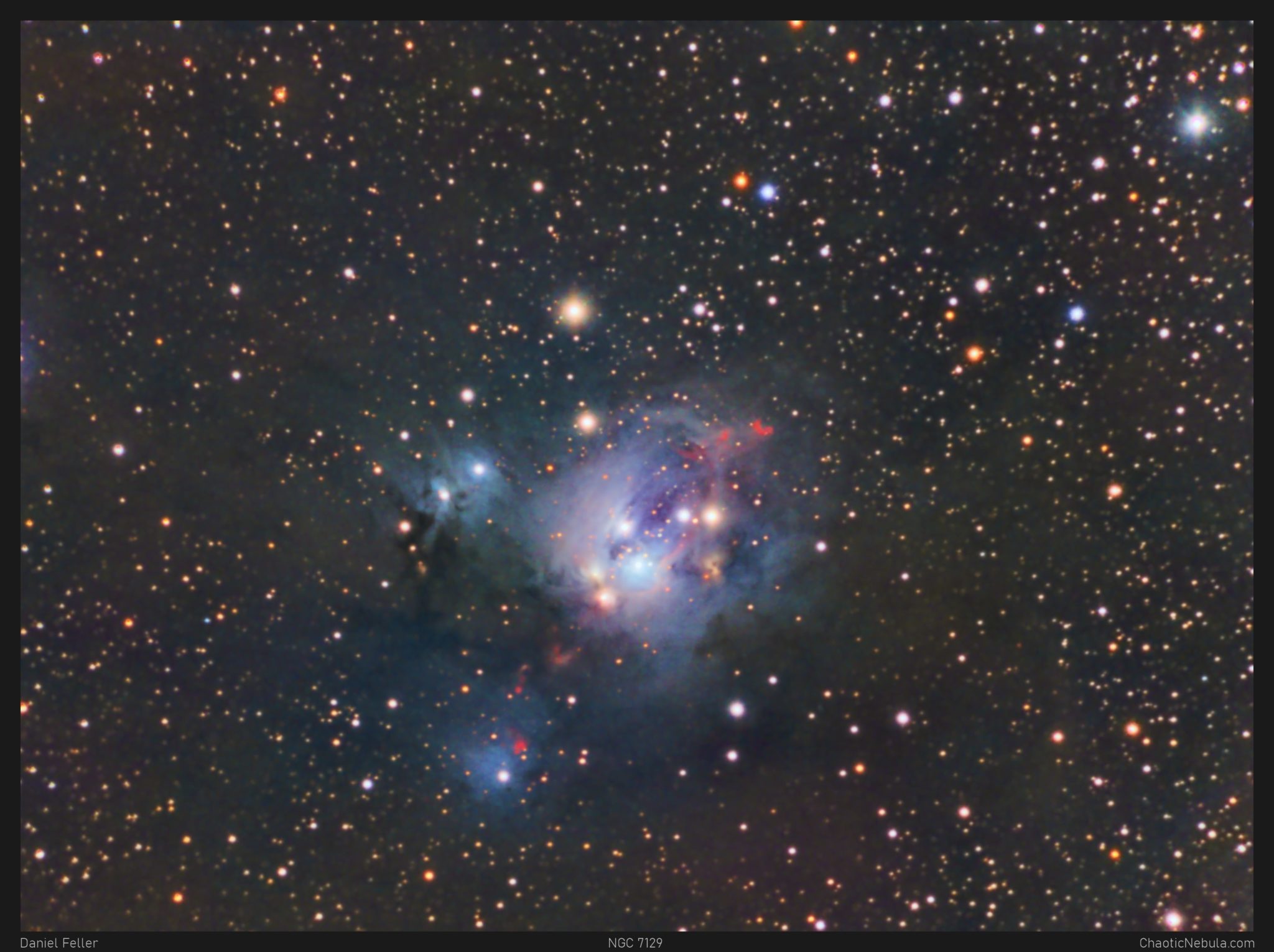 NGC 7129 – Reflection Nebula in Cepheus - Chaotic Nebula