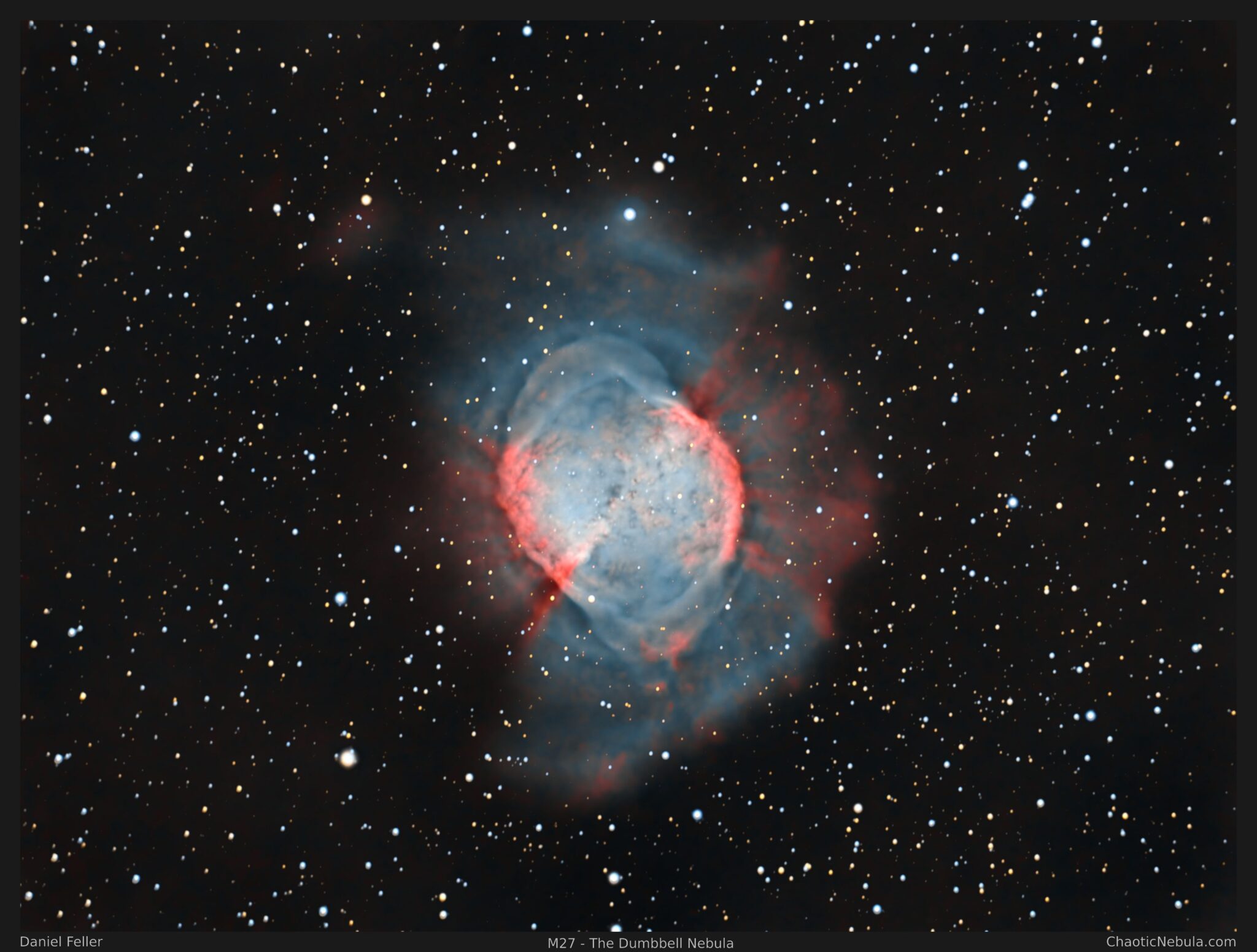 Messier 27 (M27): The Dumbbell Nebula in Vulpecula - Chaotic Nebula