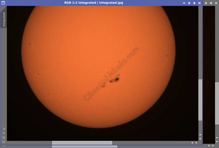 AutoStakkert! Stacking to Create Sharper Solar Images - Chaotic Nebula