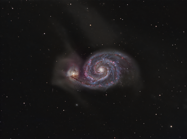 Messier 51 (M51): The Whirlpool Galaxy in Canes Venatici - Chaotic Nebula