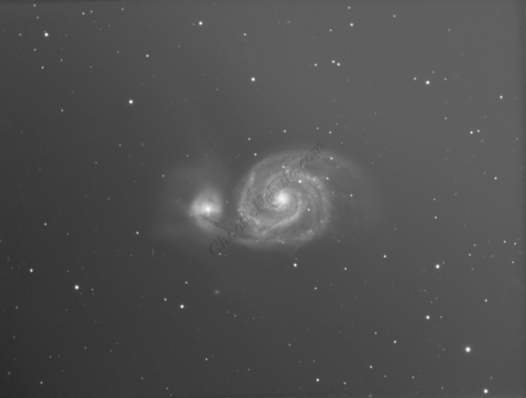 Messier 51 (M51): The Whirlpool Galaxy in Canes Venatici - Chaotic Nebula