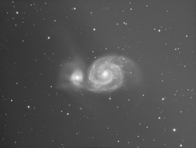 Messier 51 (M51): The Whirlpool Galaxy in Canes Venatici - Chaotic Nebula